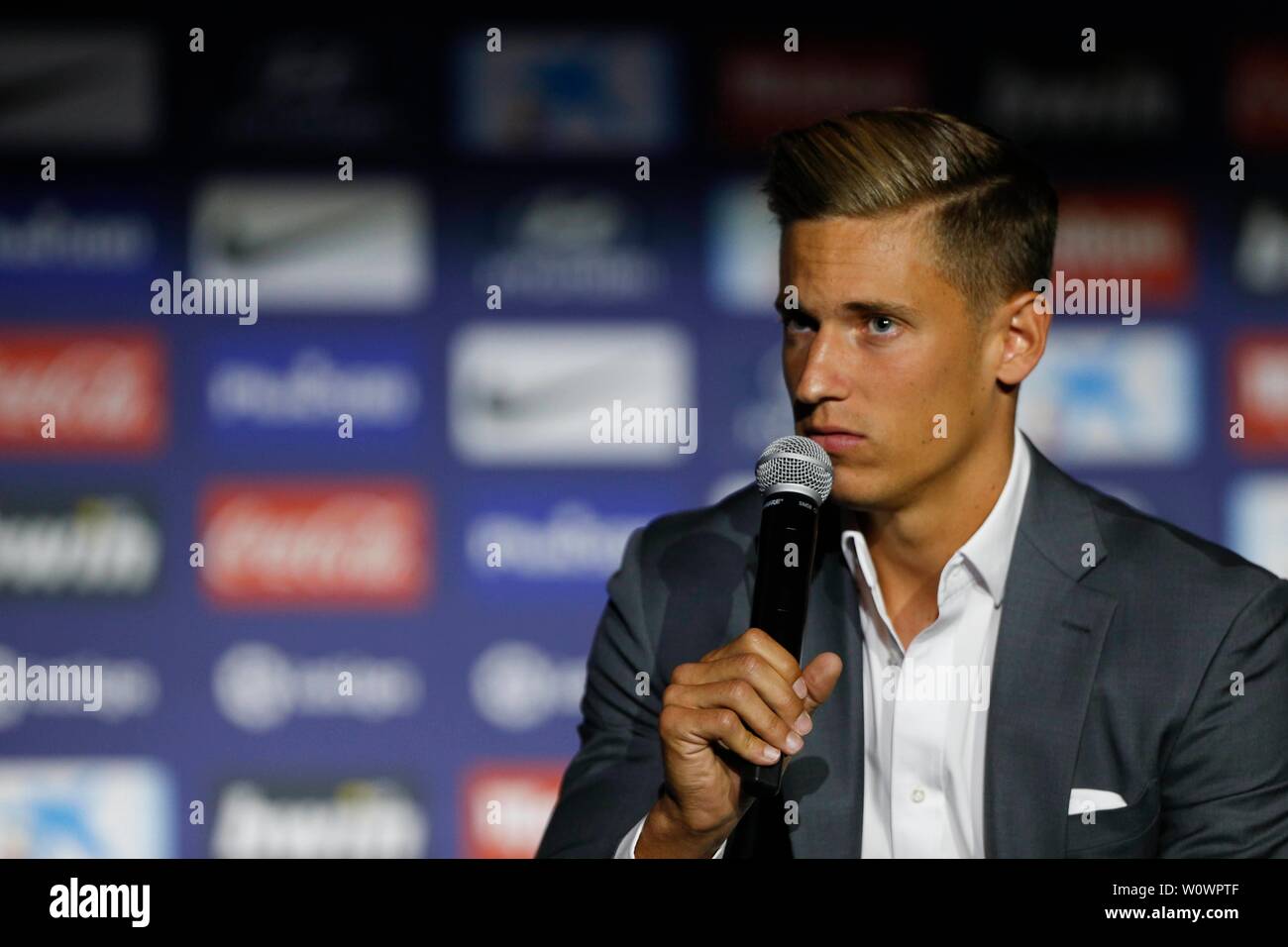 PRESENTATION OF THE NEW ATLETICO DE MADRID PLAYER MARCO LLORENTE IN THE ...