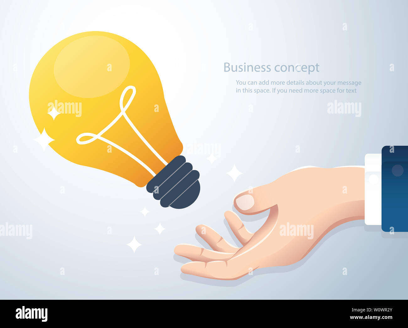 hand holding light bulb, concept of creative thinking background Stock ...