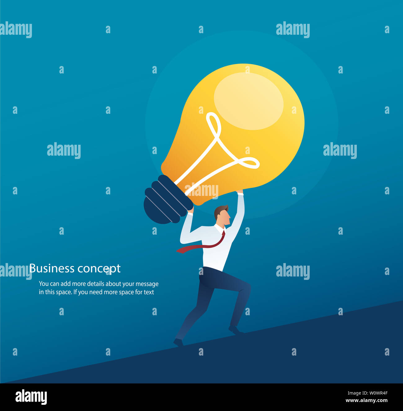 businessman carrying light bulb. concept of creative thinking Stock ...