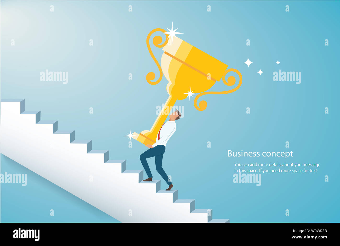 Cartoon man climbing stairs hi-res stock photography and images - Alamy