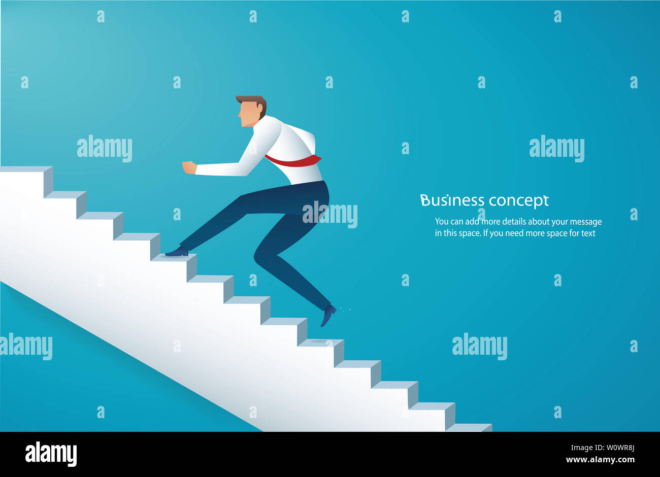 Businessman start climbing stair hi-res stock photography and images ...