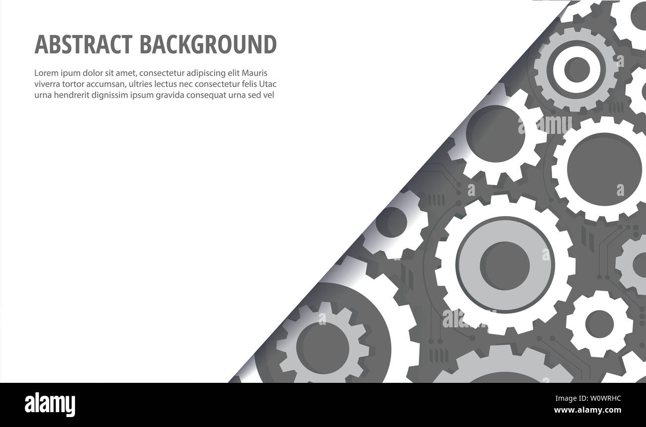 abstract white gears cog wheel background Stock Photo - Alamy