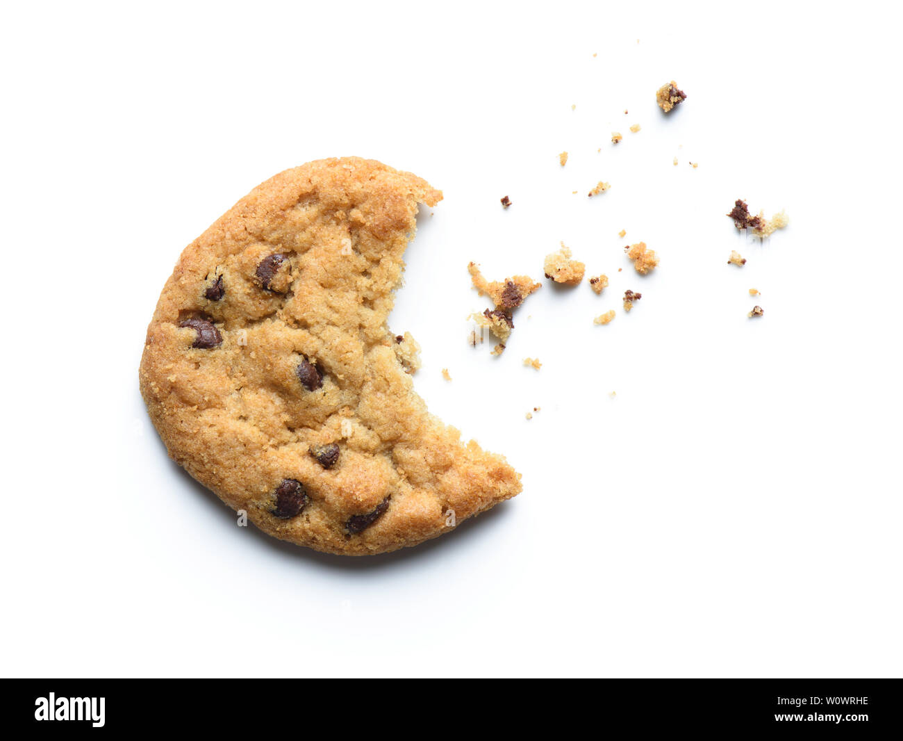 White background crumbles Cut Out Stock Images & Pictures - Alamy