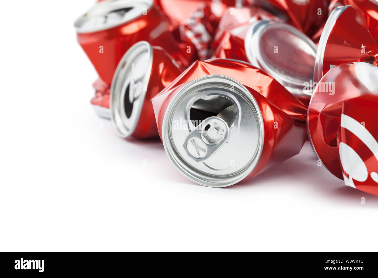 Compressed cans isolated on a white background Stock Photo - Alamy