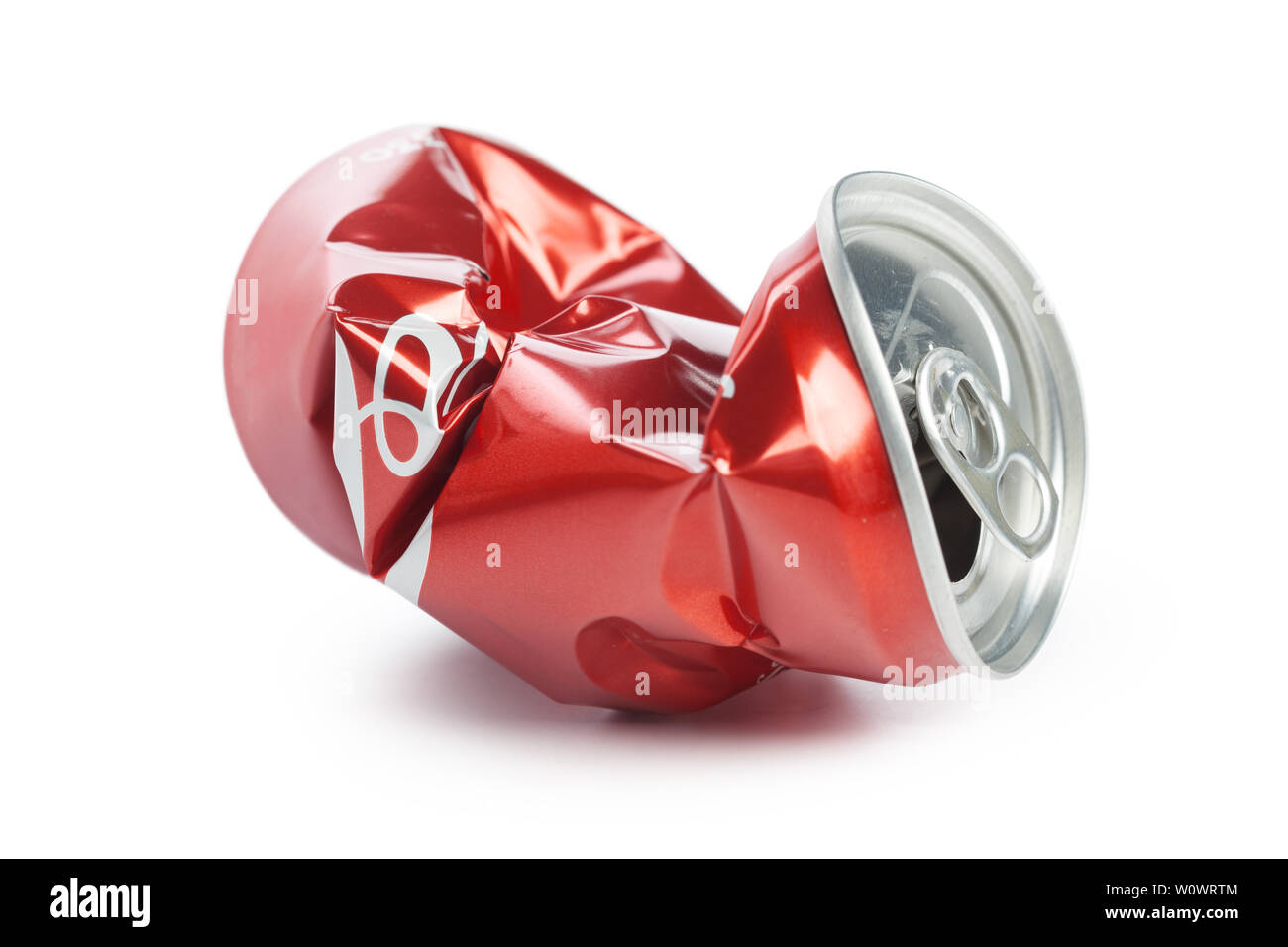 Compressed cans isolated on a white background Stock Photo - Alamy