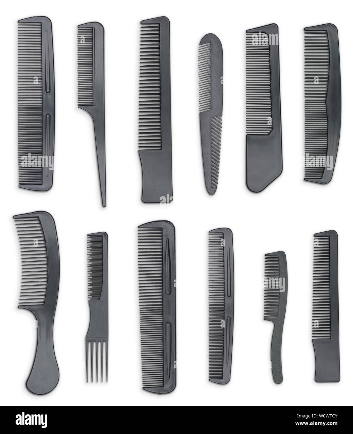 Set of combs isolated on white background Stock Photo - Alamy
