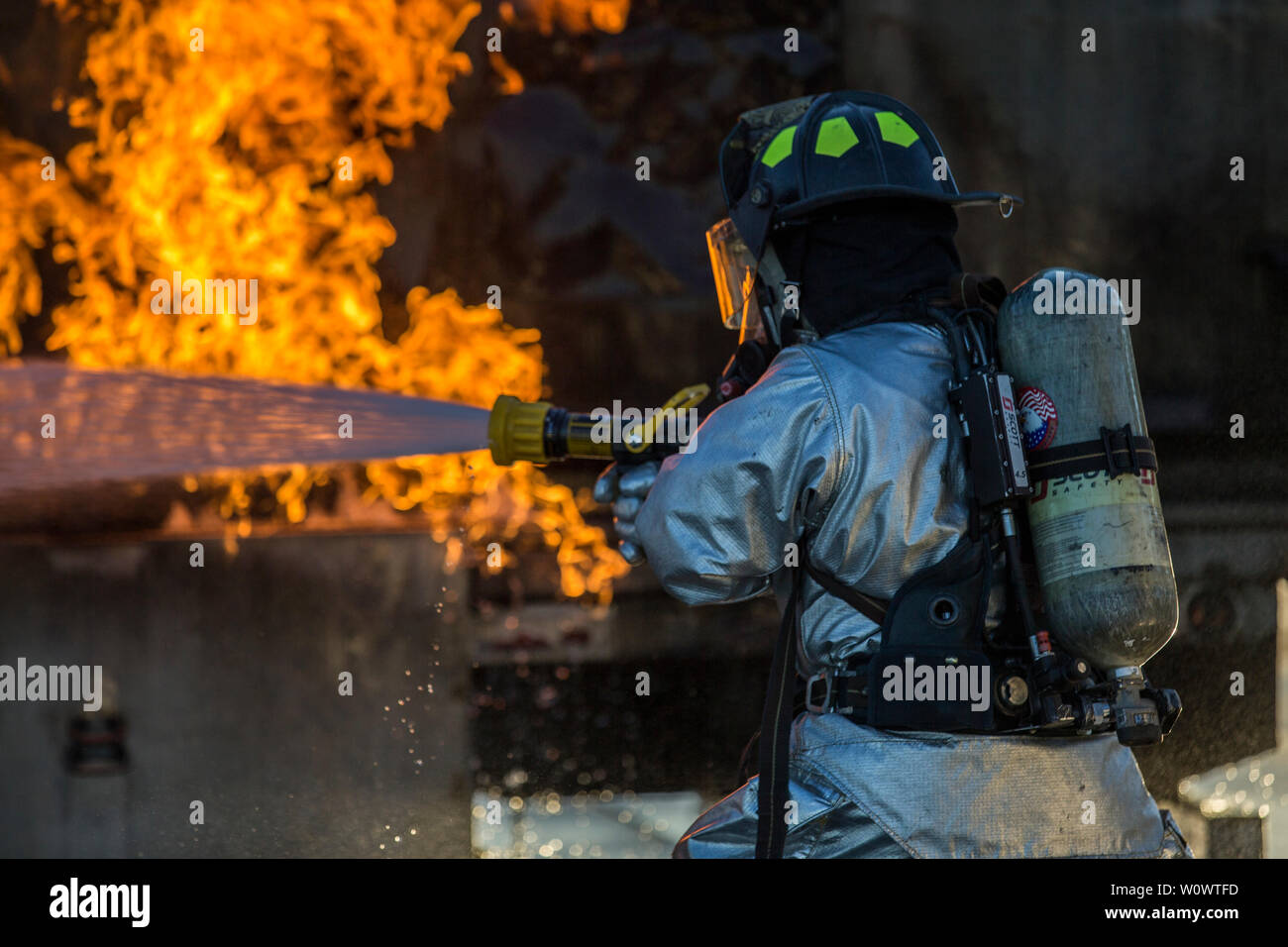 U.S. Marines with Aircraft Rescue and Firefighting (ARFF), Headquarters ...