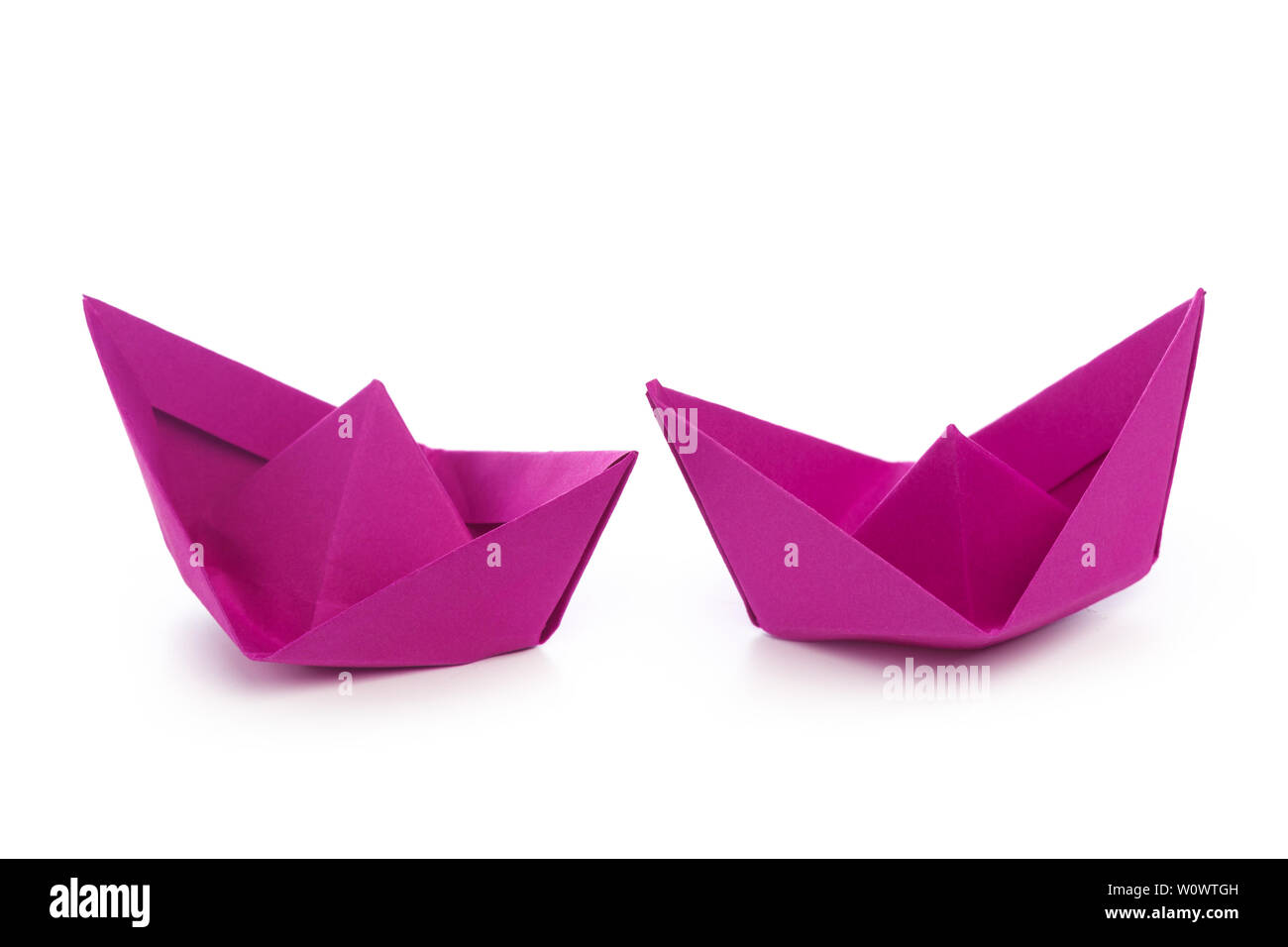 paper ships isolated on white Stock Photo - Alamy