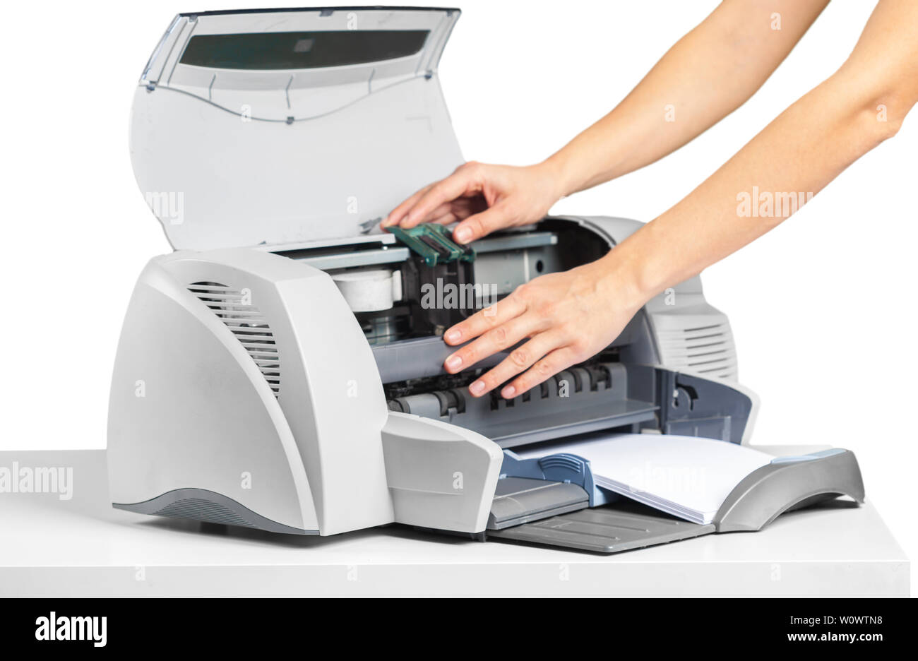 office desktop printer Stock Photo - Alamy