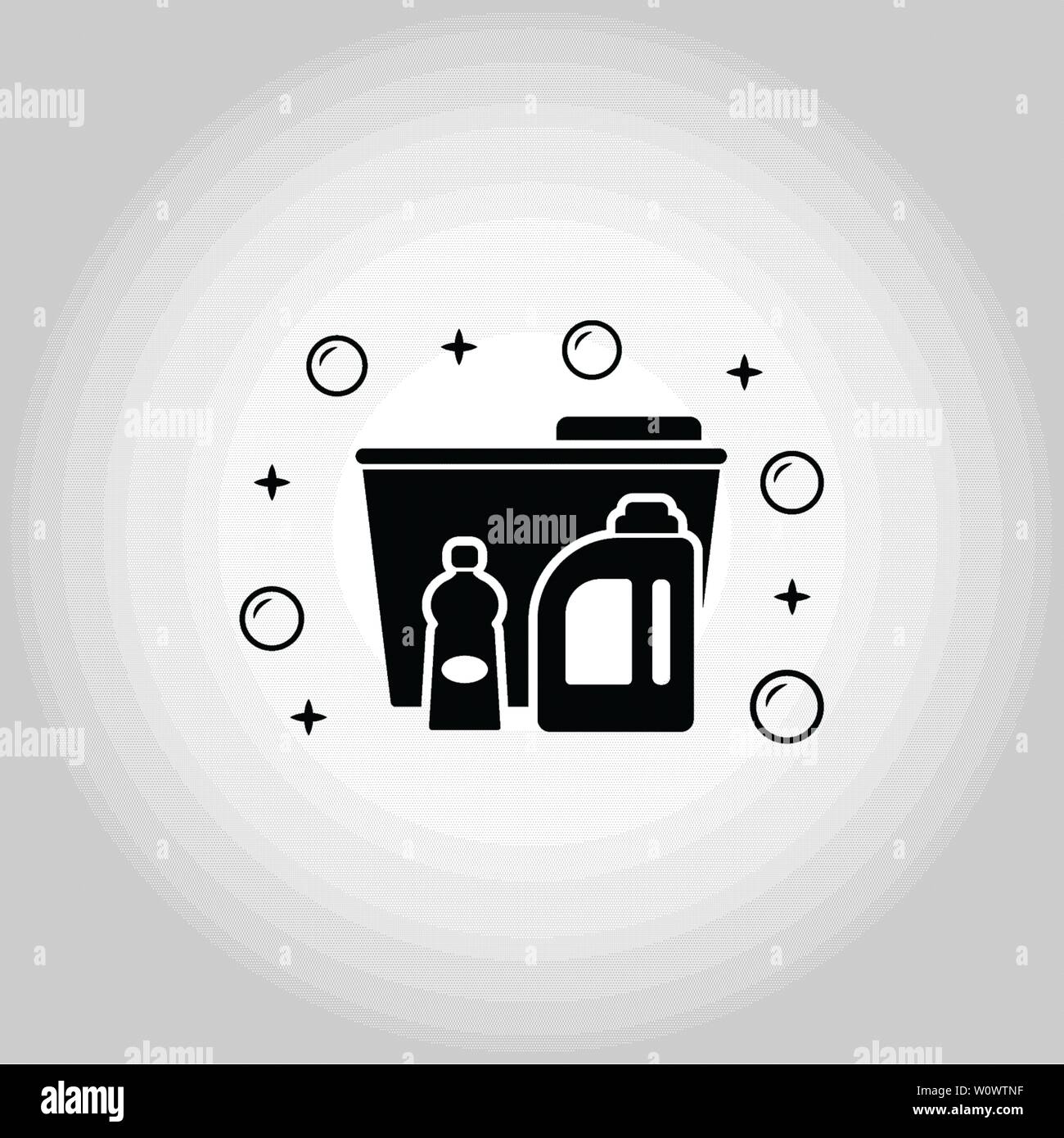 Cleaning Materials icon. Monochrome style design from cleaning icons ...