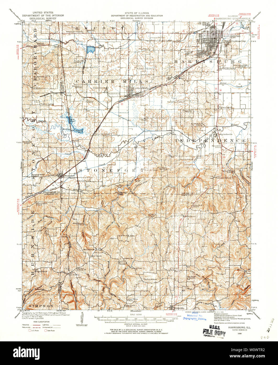 Harrisburg illinois map hi-res stock photography and images - Alamy