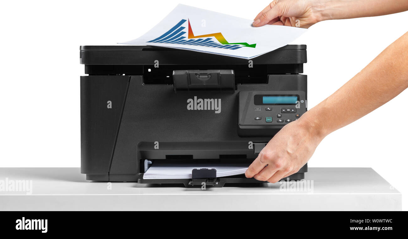 office desktop printer Stock Photo - Alamy