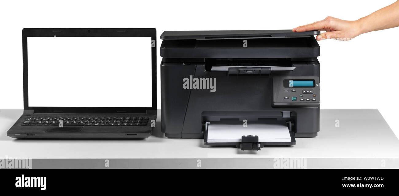 office desktop printer Stock Photo - Alamy