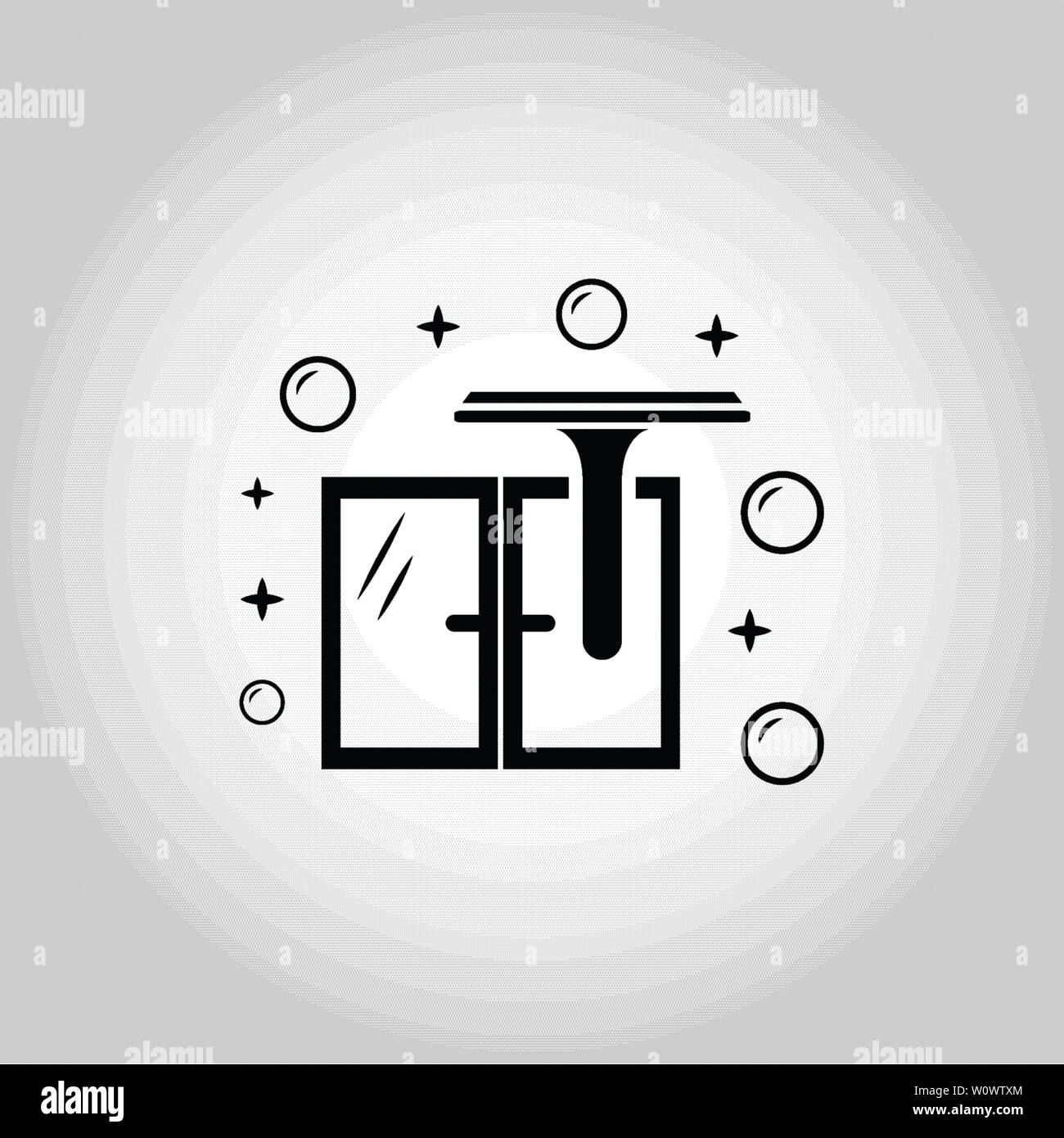 Window Cleaning icon. Monochrome style design from cleaning icons ...