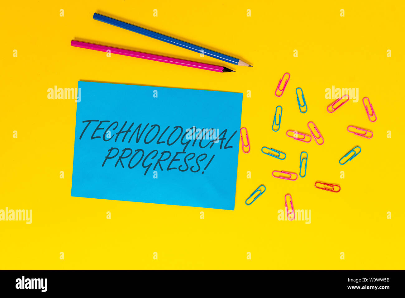 Writing note showing Technological Progress. Business concept for ...