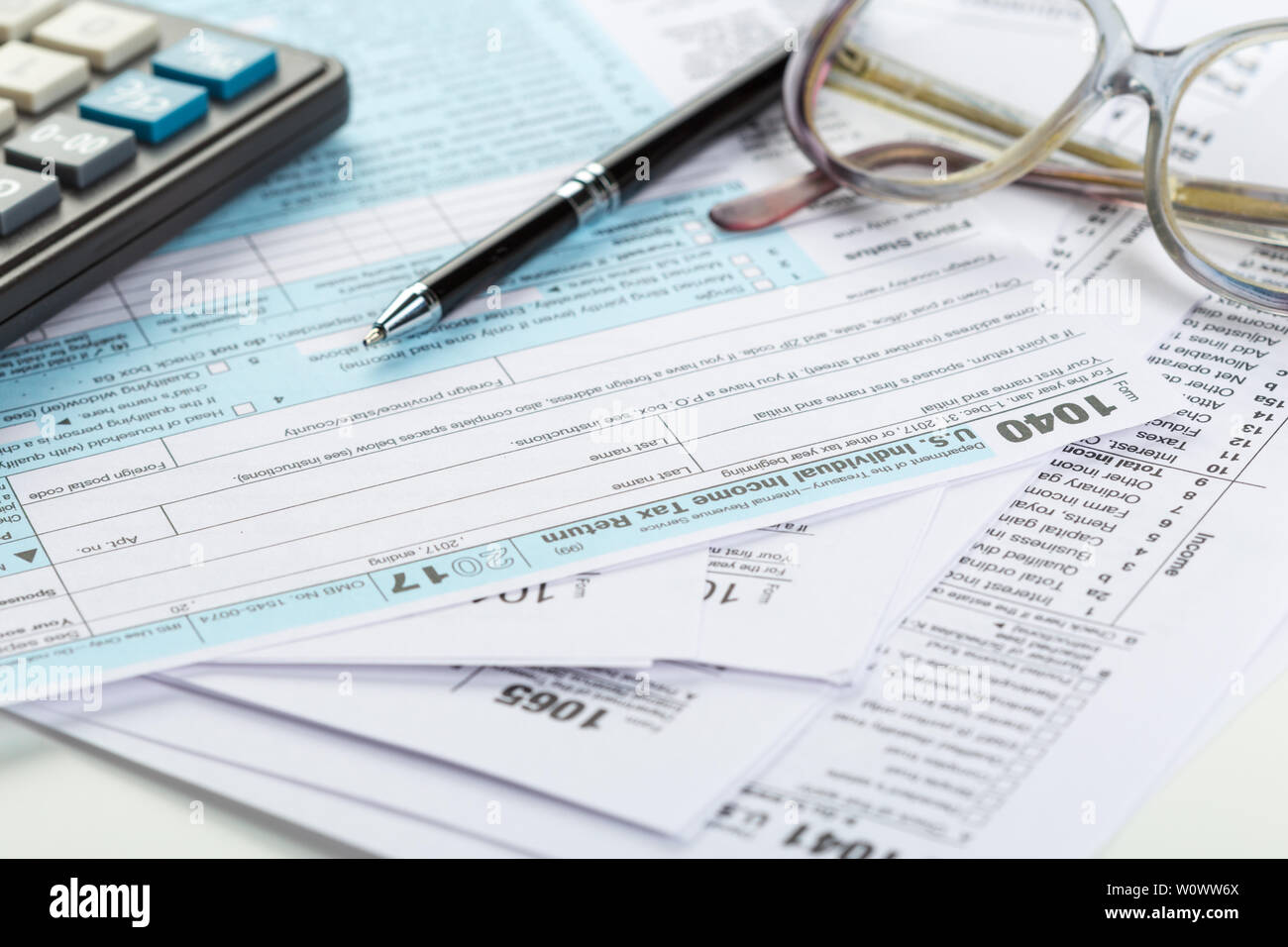 Tax forms, close up Stock Photo - Alamy