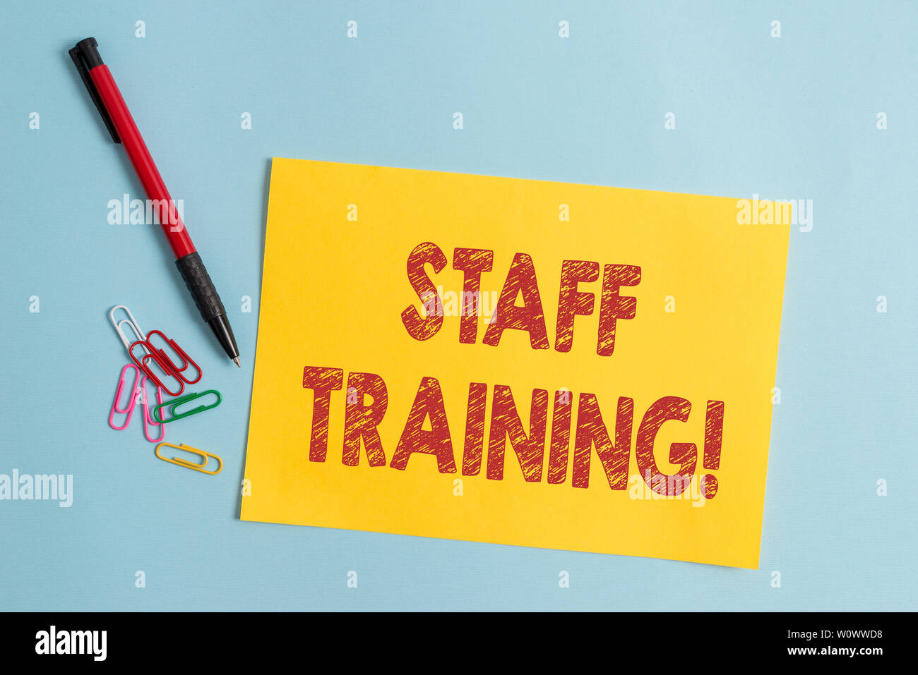 Handwriting text Staff Training. Conceptual photo learn specific ...