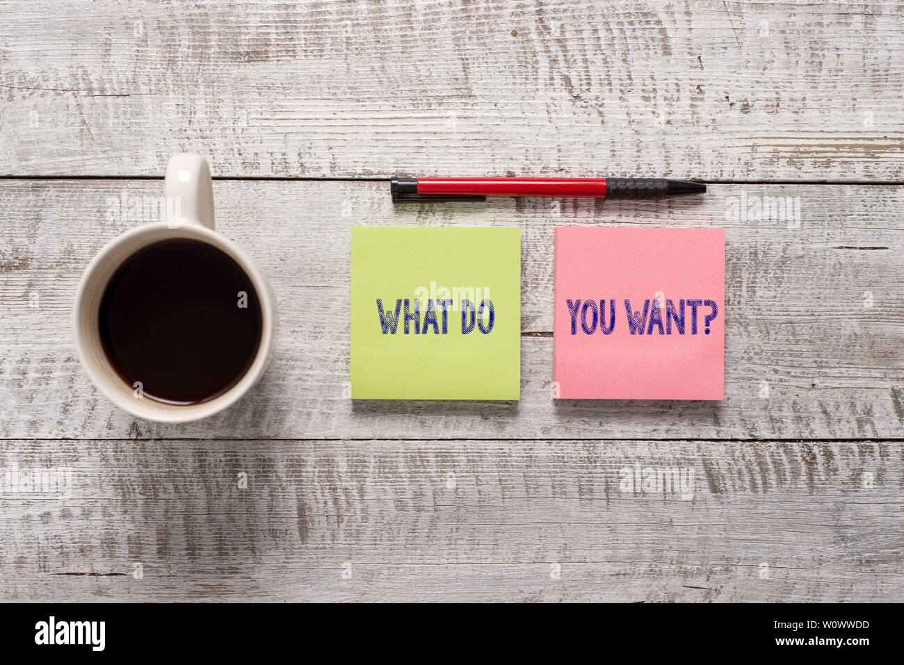 Text sign showing What Do You Want Question. Business photo text say or ...