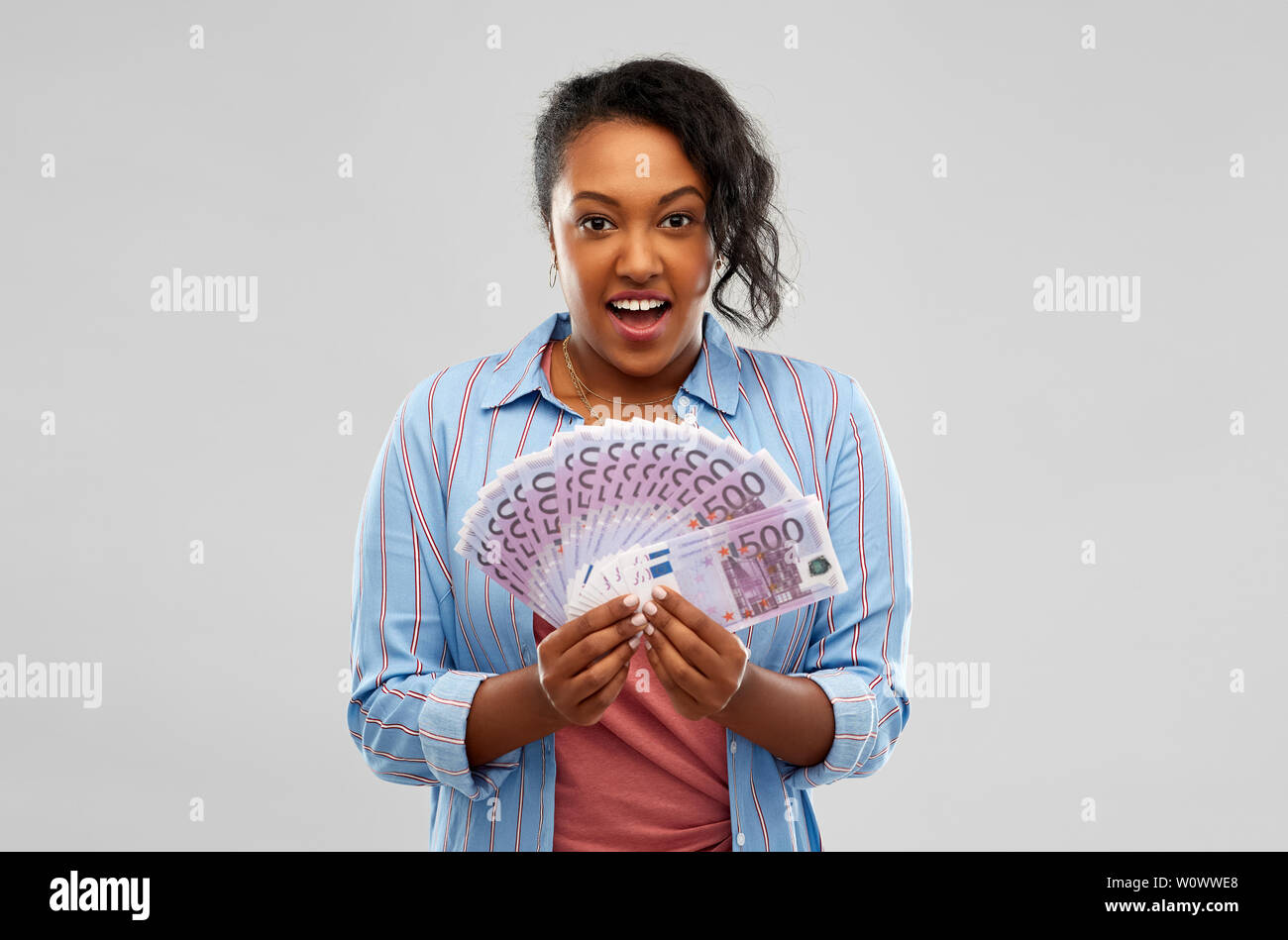 African american female fan hi-res stock photography and images - Alamy