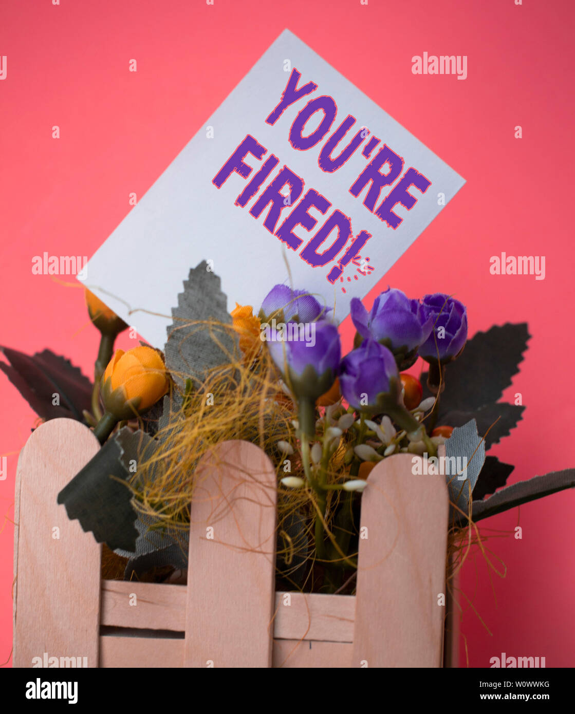 Word writing text You Re Fired. Business photo showcasing Used by boss ...