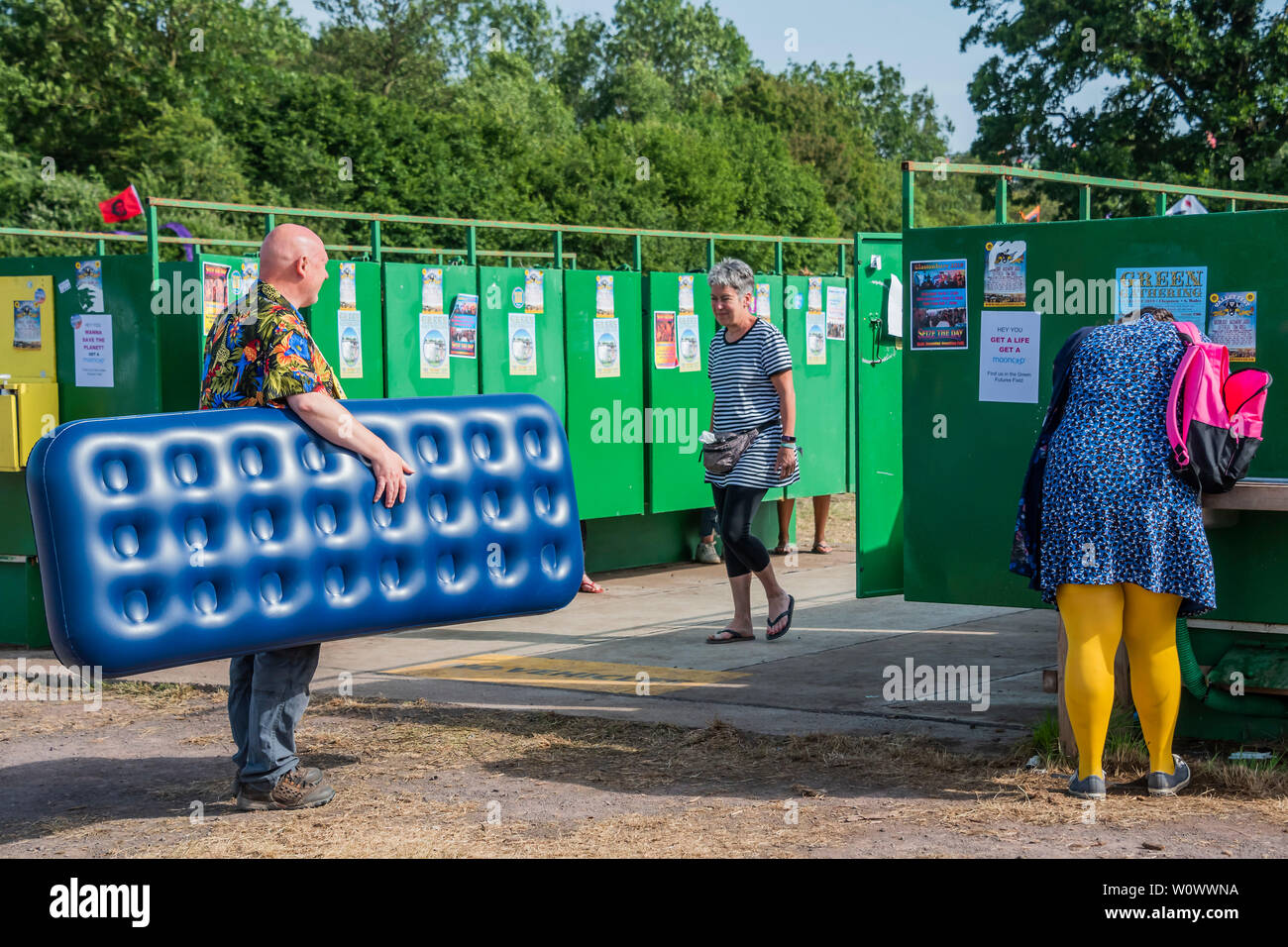 Glastonbury festival toilets hi-res stock photography and images - Alamy