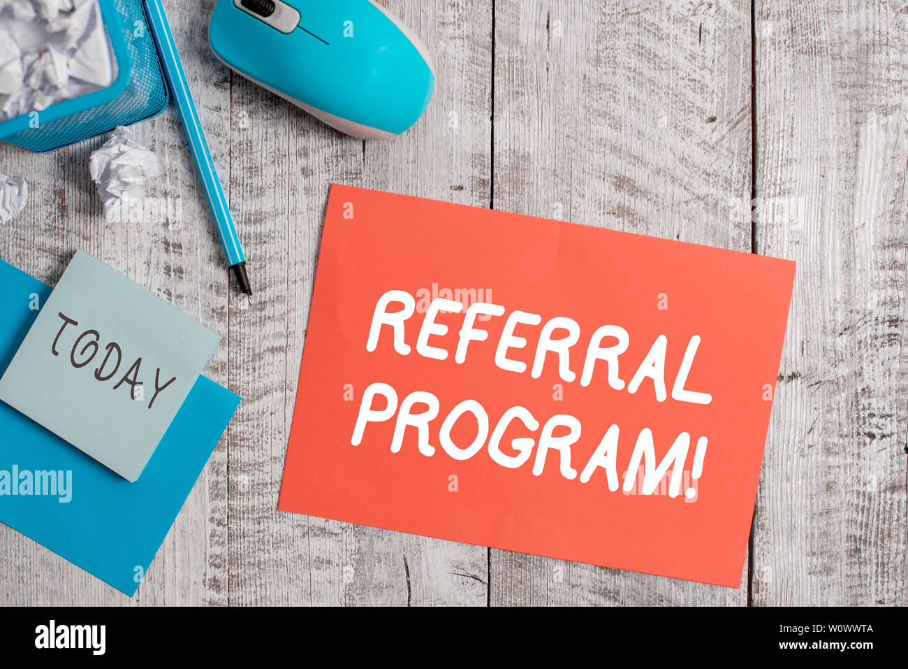 Handwriting text writing Referral Program. Conceptual photo internal ...