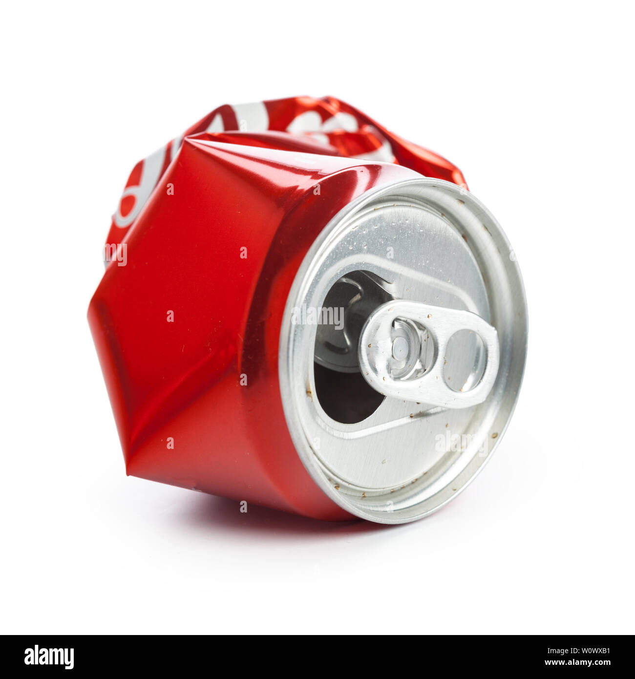 Compressed cans isolated on a white background Stock Photo - Alamy