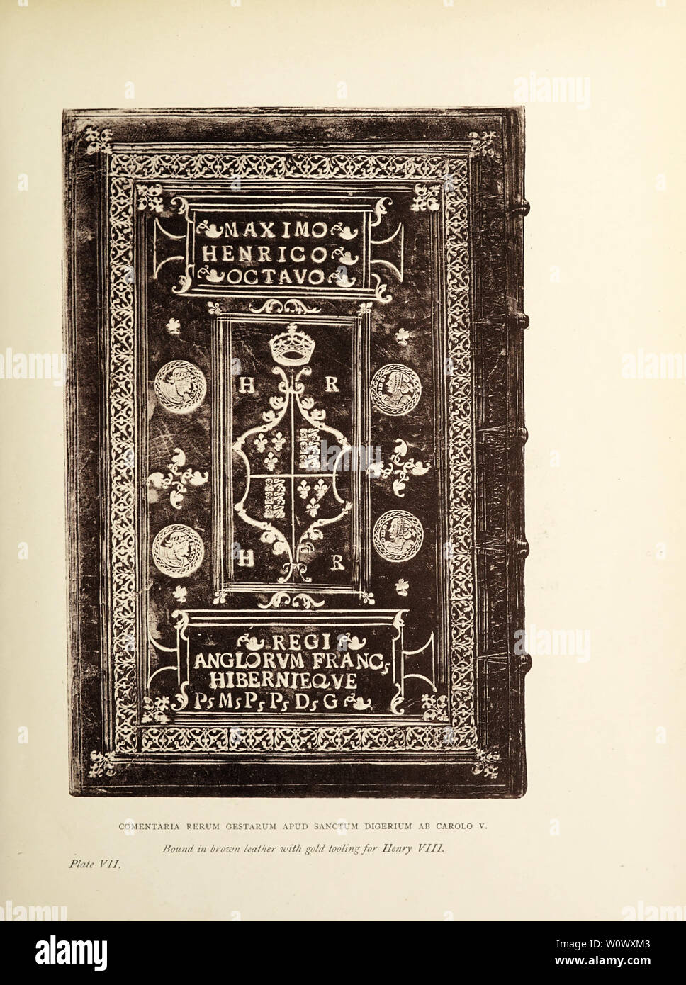 Bookbinding illustration. Retro and old image Stock Photo - Alamy