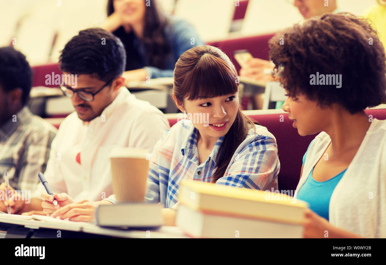 group of international students talking on lecture Stock Photo - Alamy