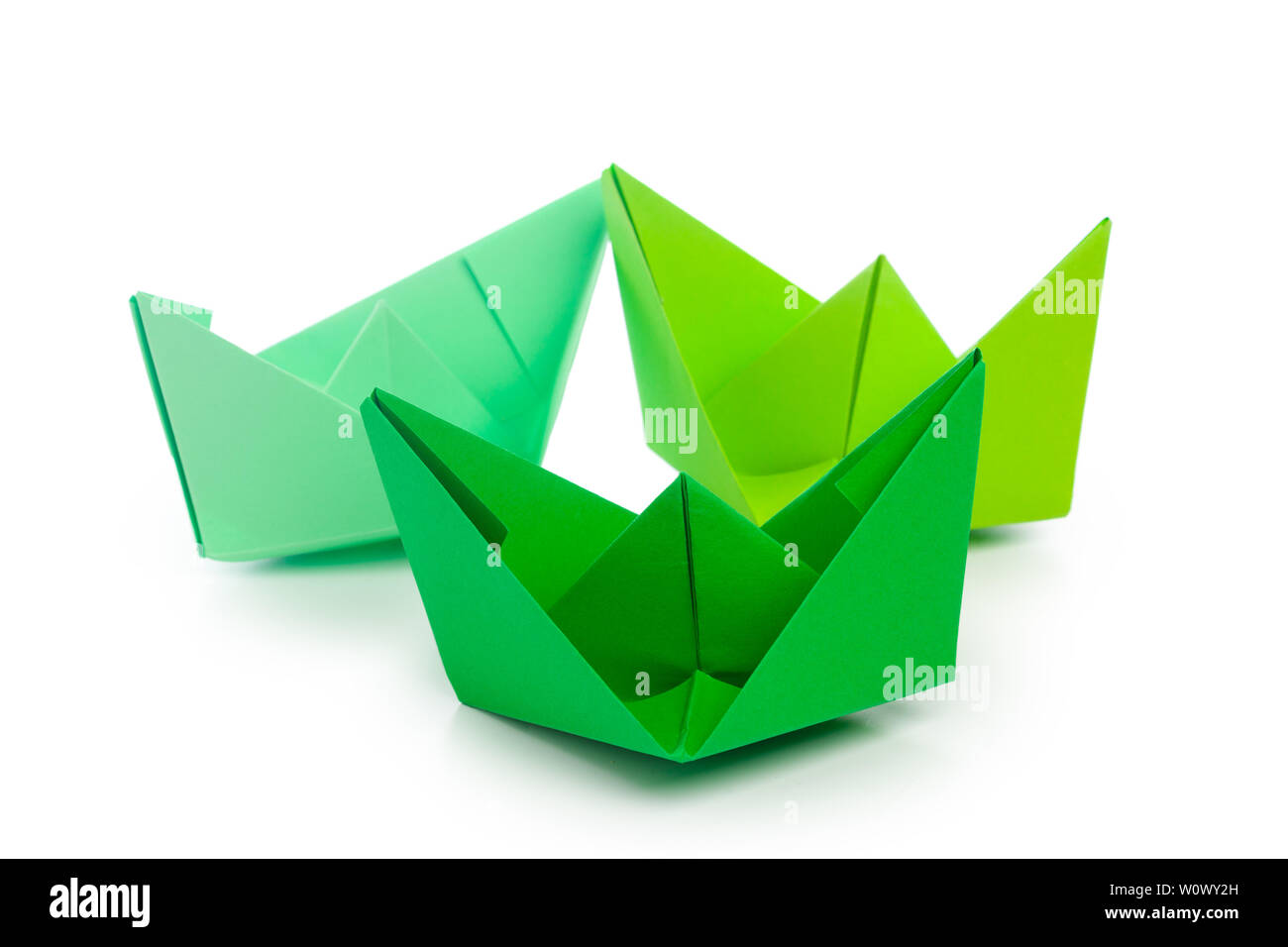 paper ships isolated on white Stock Photo - Alamy