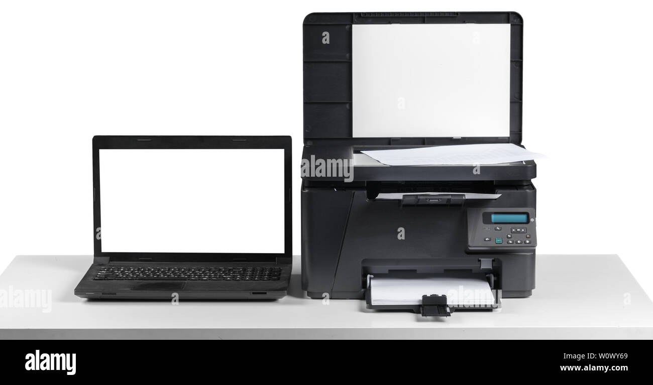 office desktop printer Stock Photo - Alamy