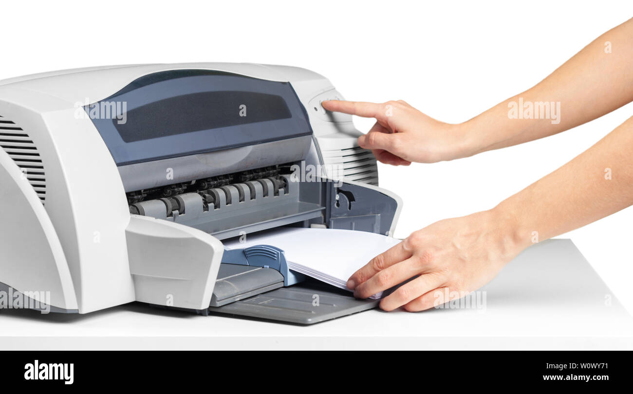 office desktop printer Stock Photo - Alamy