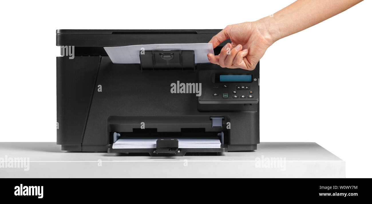 office desktop printer Stock Photo - Alamy
