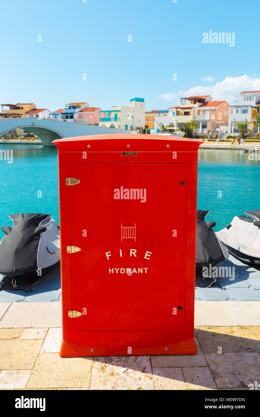 Fire hydrant. Fire protection in the port Stock Photo - Alamy