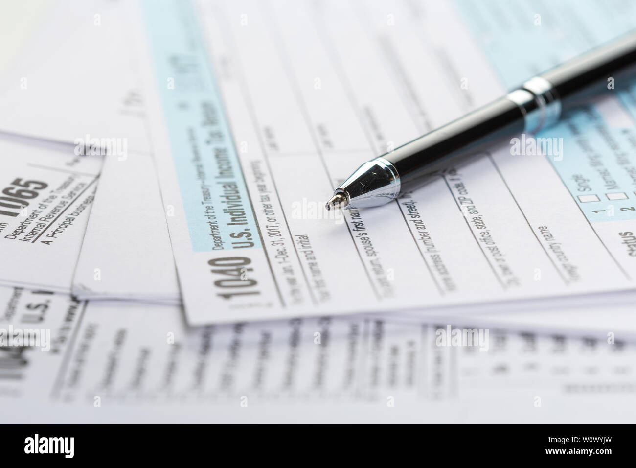 Tax forms, close up Stock Photo - Alamy