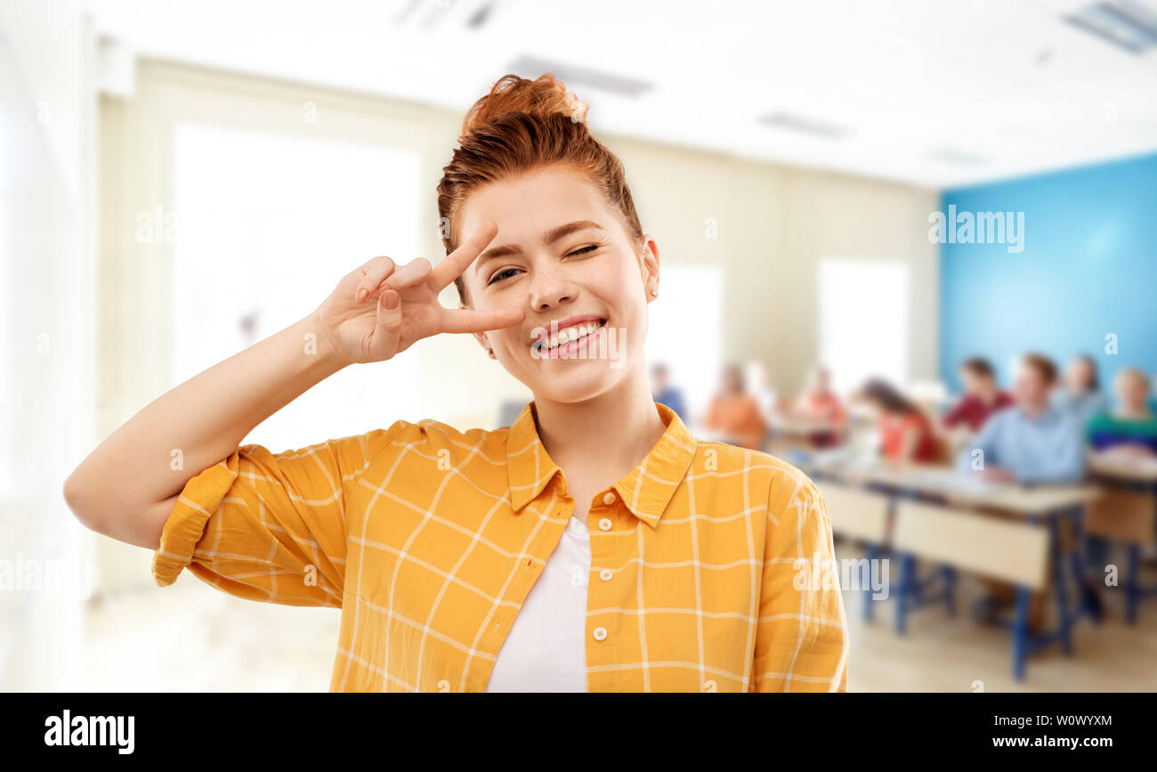 Red hair school girl hi-res stock photography and images - Alamy
