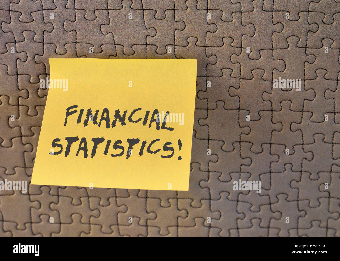 Writing note showing Financial Statistics. Business concept for ...