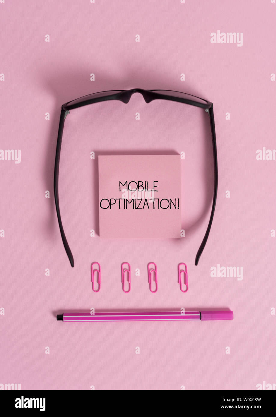 Handwriting Text Mobile Optimization Conceptual Photo Site Content