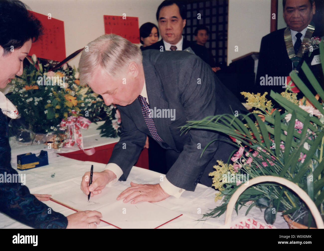 Hong Kong -Circa 1996: Christopher Francis Patten as a guest in the ...