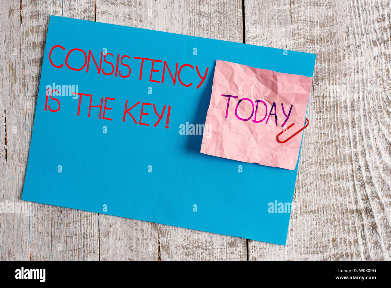 Handwriting text Consistency Is The Key. Conceptual photo by Breaking ...