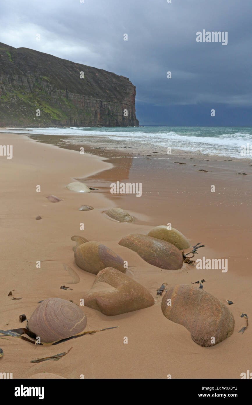 View of Rackwick beach and Bay Hoy Orkney Stock Photo - Alamy