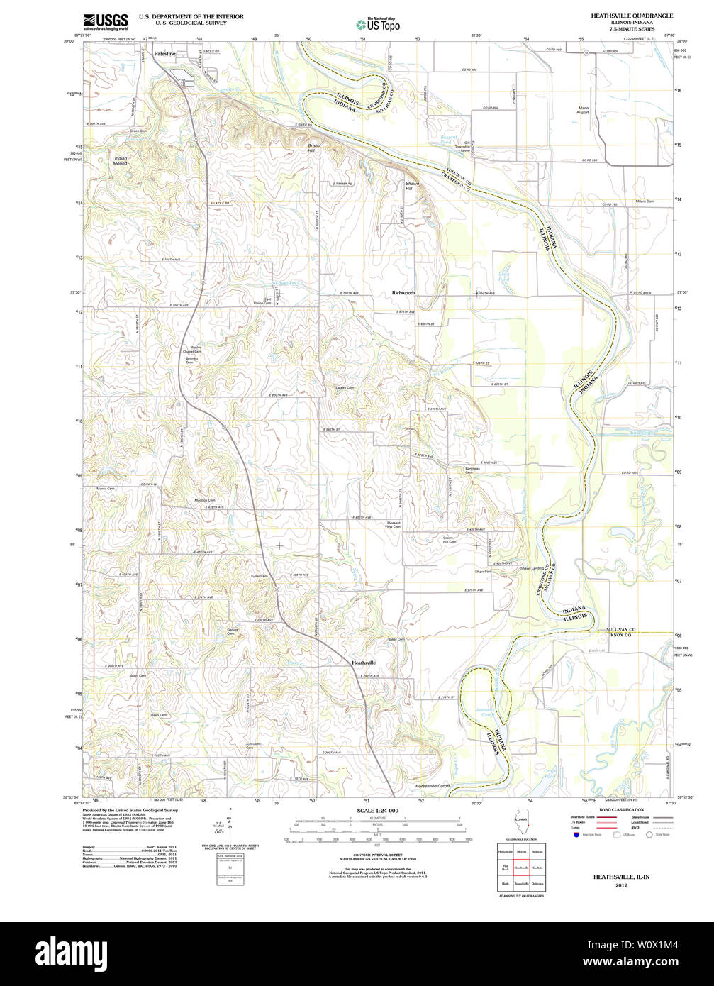 Map of heathsville Cut Out Stock Images & Pictures - Alamy