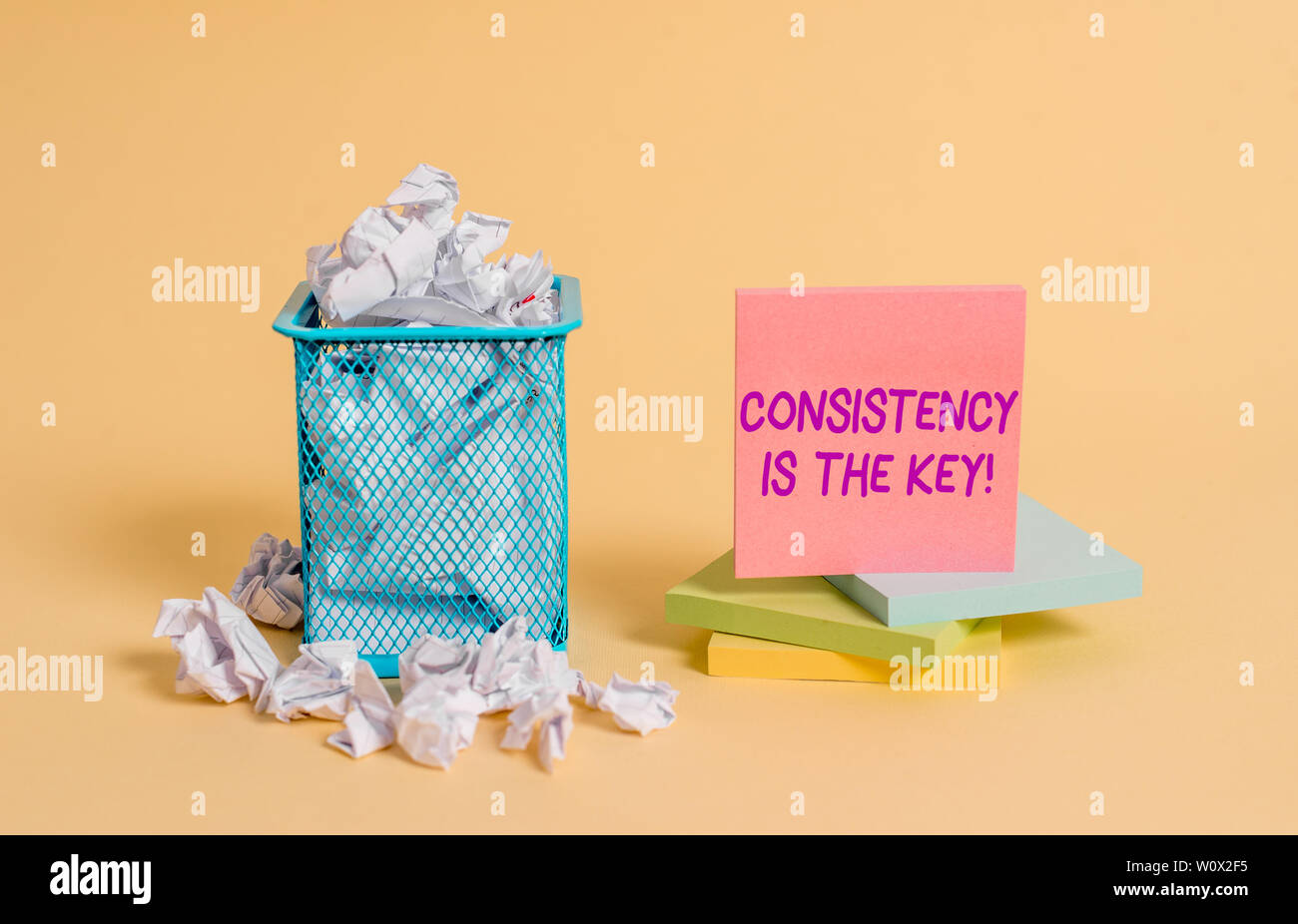 Conceptual hand writing showing Consistency Is The Key. Concept meaning ...