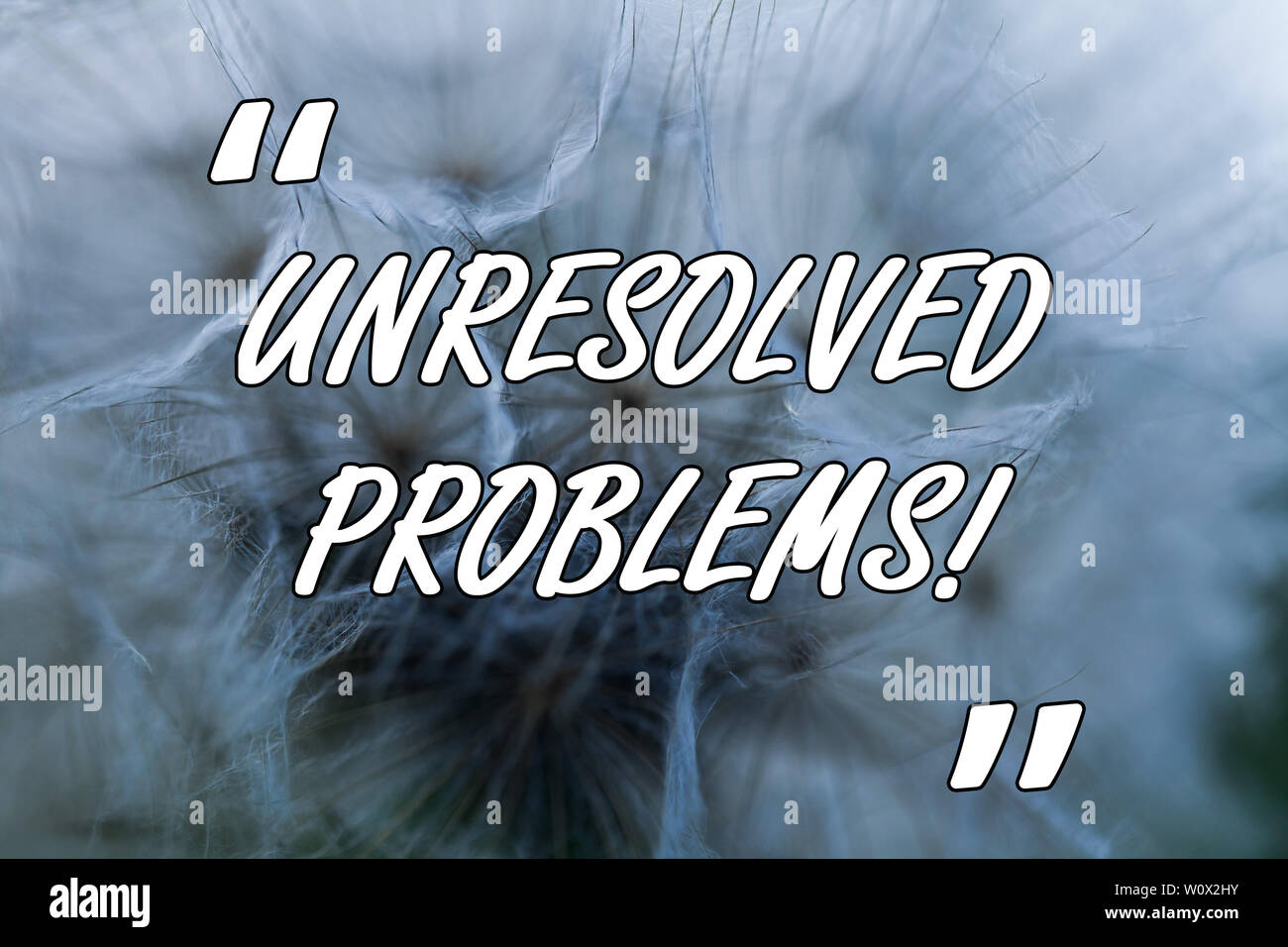 Conceptual hand writing showing Unresolved Problems. Concept meaning ...