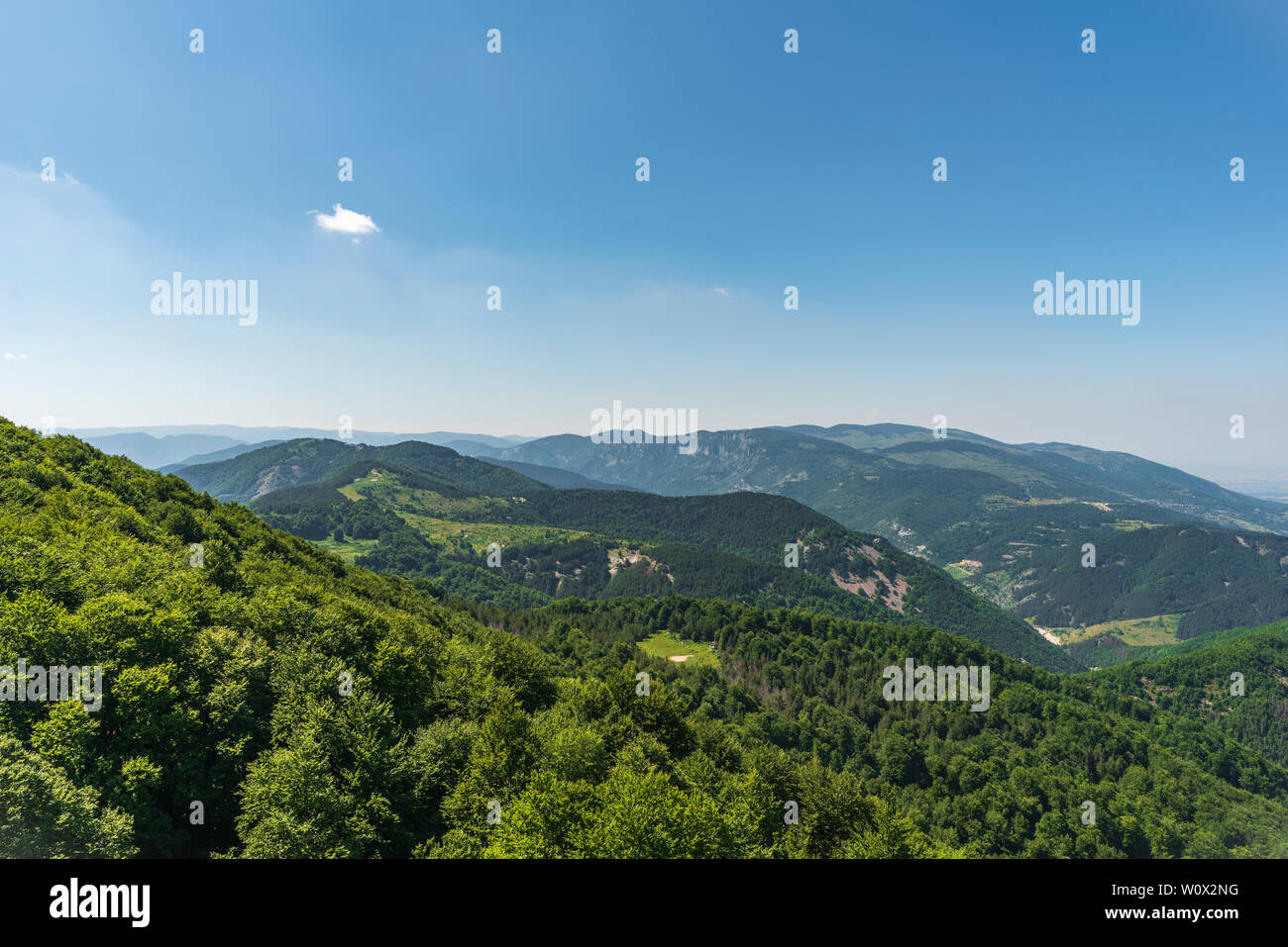Amazing mountain landscape with clear sky, natural outdoor travel ...