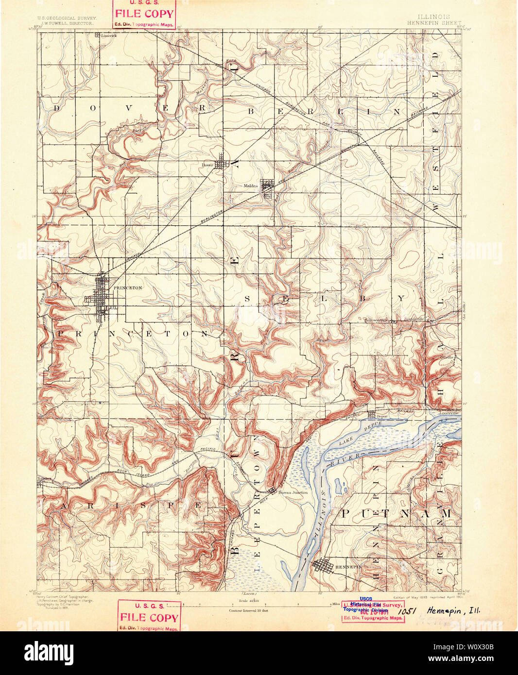 Map of hennepin hi-res stock photography and images - Alamy