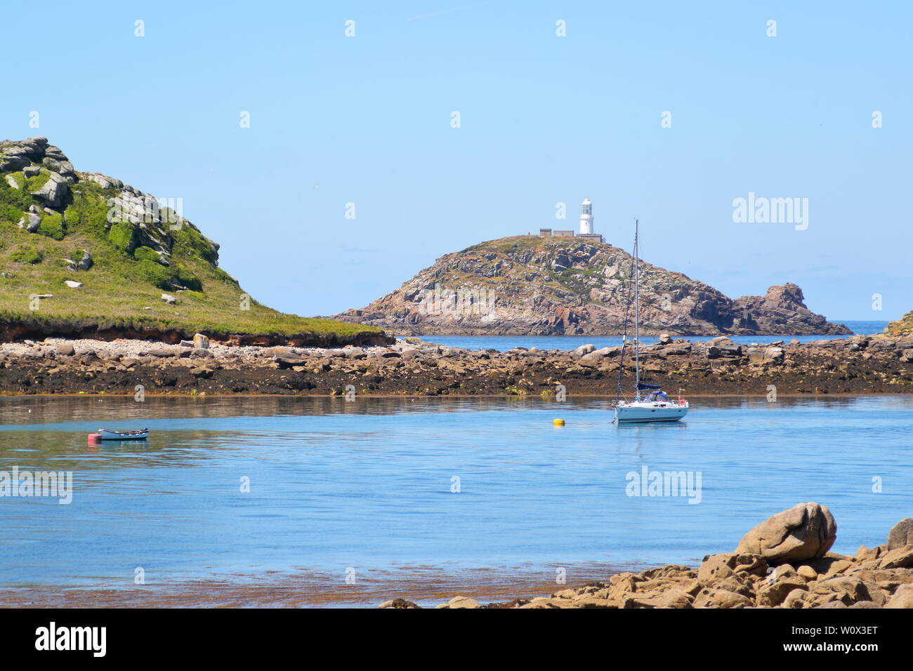 Round Island Lighthouse Round Island off St Martins is the most ...