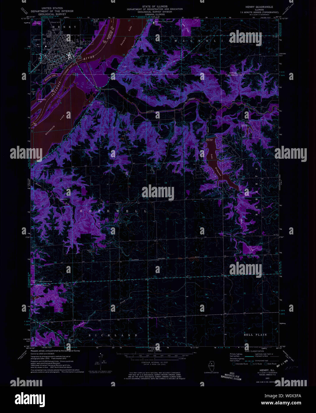 Henry illinois map hi-res stock photography and images - Alamy
