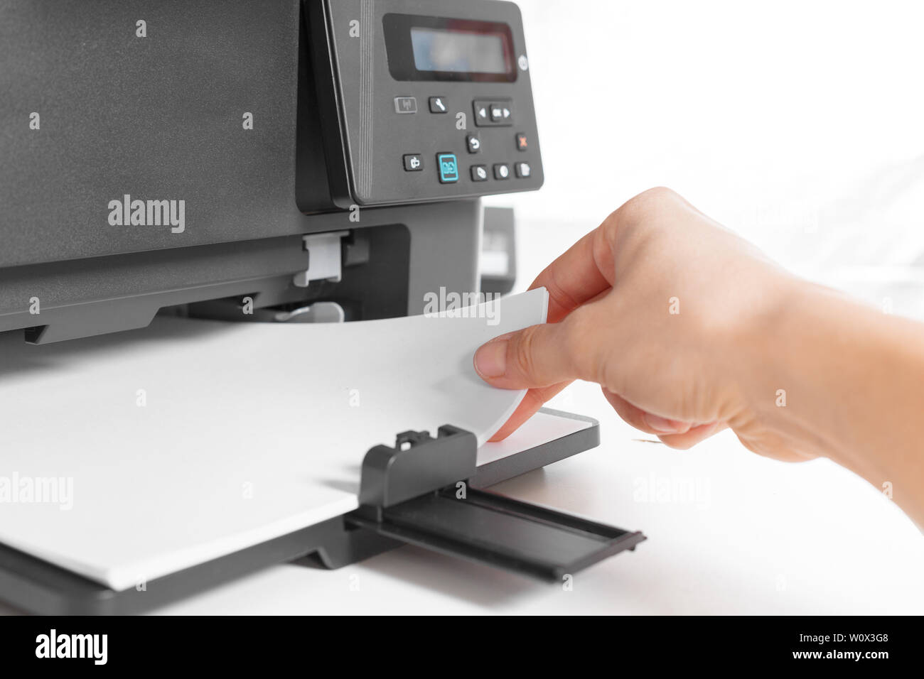 Printer on the table Stock Photo - Alamy
