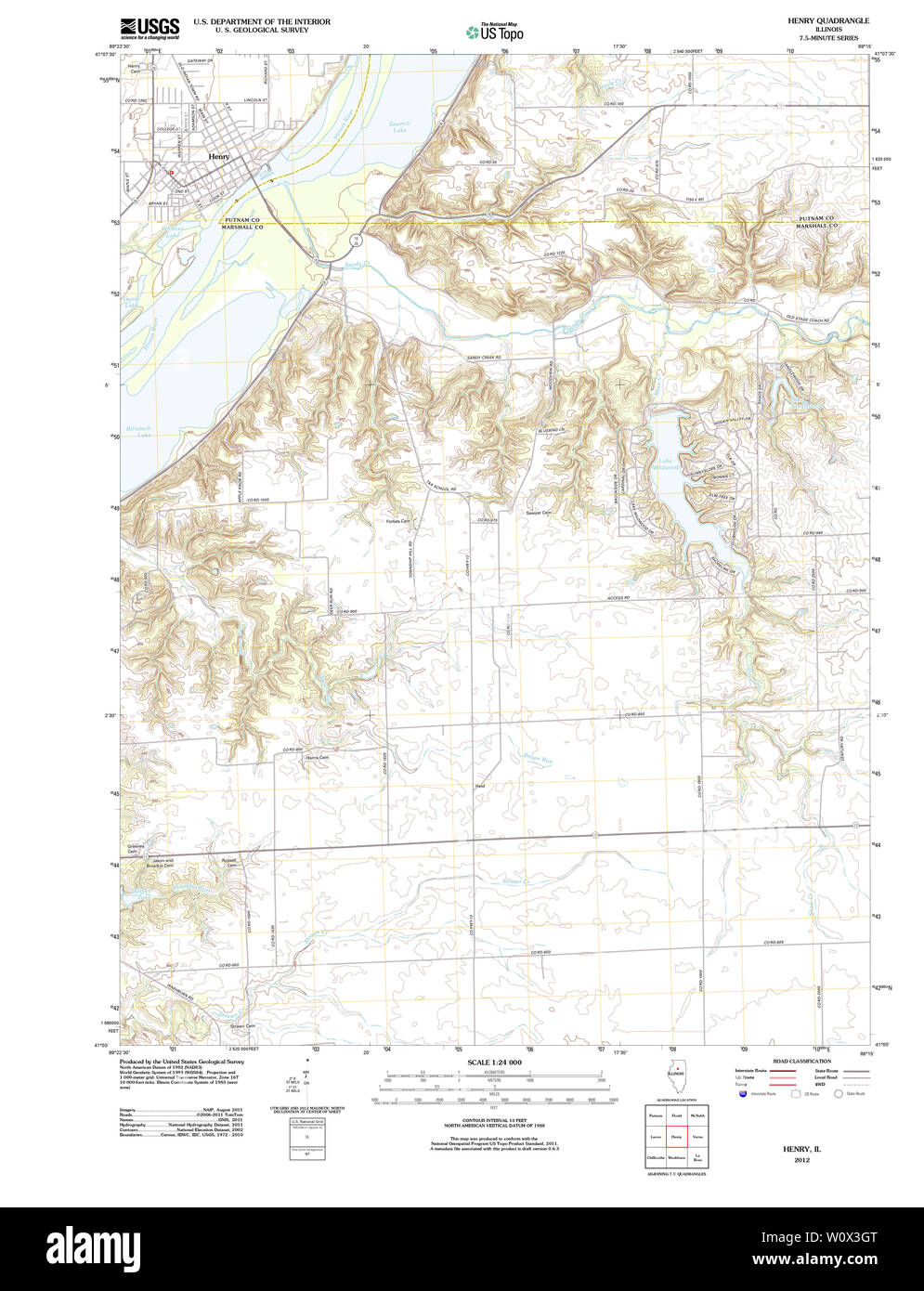 Henry illinois map hi-res stock photography and images - Alamy